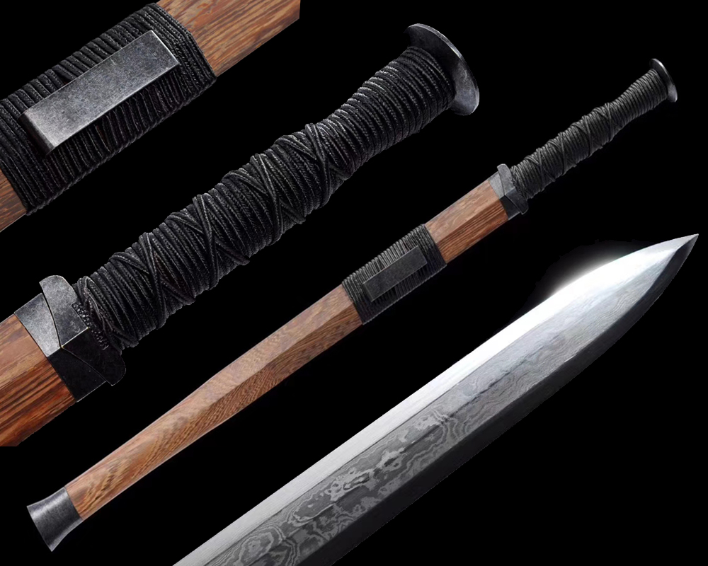Chinese Sword Damascus Steel Blade Kung Fu