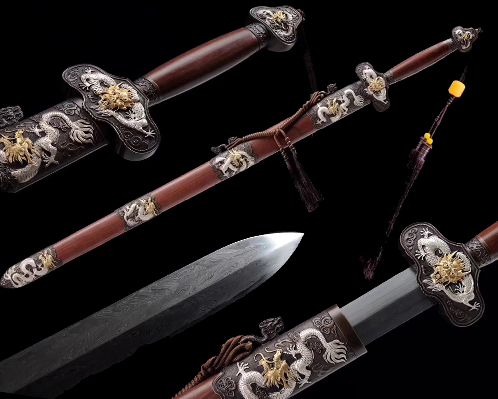 Top Quality Hand Forged Folded Steel Water Hada Blade Flying Dragon ...