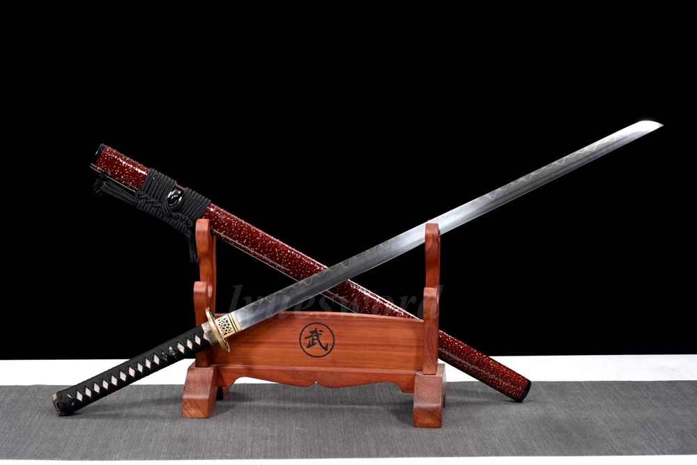 Ninjato | Handmade Folded 1095 Steel Clay Tempered Samurai Sword | Full ...